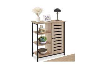 4061173243423 - tectake® Sideboard Industrial Style Ablage und 3 offene Fächer mit höhenverstellbaren Kunststofffüßen 70 x 32 x 82 cm