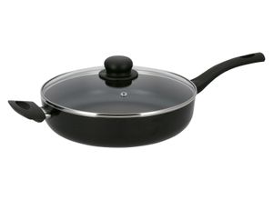 4052916661161 - SILVERCREST® Sauteuse Alu Noir Ø 28 cm mit Gegengriff und Glasdeckel