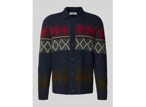 4068378357528 - Relaxed Fit Strickjacke aus Schurwoll-Mix mit Mohair-Anteil