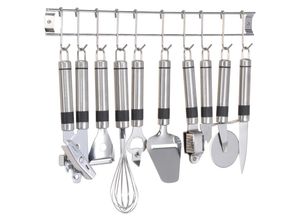 4034127122518 - Xxxl Küchenhelferset  Silber  Metall  9-teilig  50 cm  Kochen Küchenhelfer Küchenhelfer Sets