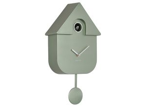 8714302757211 - Wanduhr Cuckoo  Dunkelgrün  Kunststoff  215x41x85 cm  Schlagwerk  Dekoration Uhren Wanduhren