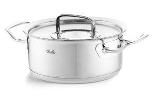 4009209379944 - Bratentopf FISSLER ORIGINAL-PROFI COLLECTION Bratentopf Töpfe Gr 26 l + Ø 20 cm silberfarben Bratentöpfe mit breitem Schüttrand Kaltmetallgriffen Made in Germany Induktion