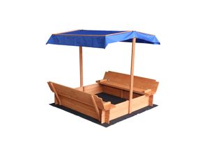 4058166097903 - Sandkasten buddelkiste - Mit verstellbarem Dach und Bodenplane - Maße 110 x 110 x 110 cm - inkl komplettem Montagematerial i Sandspielkasten 4058166097903 - Sandkasten buddelkiste - Mit verstellbarem Dach und Bodenplane - Maße 110 x 110 x 110 cm - inkl komplettem Montagematerial i Sandspielkasten