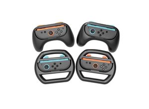 4255785183349 - Für Nintendo Switch 2 4-in-1 Controller Grip Lenkrad Set Schwarz
