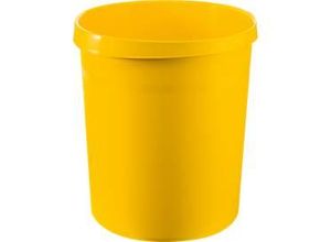 4012473090064 - Papierkorb GRIP rund Volumen 18 l extra stabil 2 Griffmulden ohne Deckel B 237 x T 312 x H 350 mm Polypropylen gelb