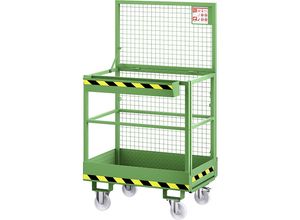 4251305439347 - Arbeitskorb Typ RAK Aufnahme breite Seite mit Rollen gelbgrün kaiserkraft