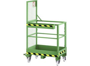 4251305439521 - Arbeitskorb Typ RAK-Slim Aufnahme schmale Seite mit Rollen gelbgrün kaiserkraft
