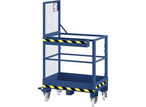 4251305439491 - Arbeitskorb Typ RAK-Slim Aufnahme schmale Seite mit Rollen enzianblau kaiserkraft