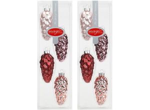 4061752056116 - Christbaumschmuck MAGIC BY INGE Magic - Avenue of Romance rosa (rosé) H9cm Ø4cm Glas Weihnachtsbaumschmuck Zapfen aus Glas