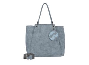4059065272750 - Henkeltasche FRITZI AUS PREUSSEN Brigitte x fritzi Special Shopper42 Damen Gr B H T 40cm x 29cm x 40cm blau (blau grau) Polyurethan (PU) unifarben Taschen mit abnehmbarem Anhänger