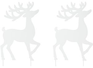4064118994541 - Weihnachtsfigur CREATIV DECO Weihnachtsdeko Dekofiguren Gr B H T 2100 cm x 3600 cm x 050 cm weiß Weihnachtsengel Weihnachtsfiguren Hirsch zum Stecken