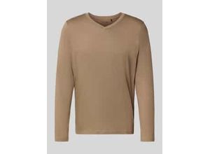 4007067009683 - Regular Fit Longsleeve mit V-Ausschnitt