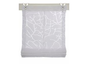 4016478155001 - Raffrollo KUTTI Jerry Gr 5 weiß B120cm H140cm Ausbrenner Obermaterial 65% Baumwolle 35% Polyester Raffrollos Ösenrollo weiß Ausbrenner halbtransparent Baumwolle-Polyester 4016478155001 - Raffrollo KUTTI Jerry Gr 5 weiß B120cm H140cm Ausbrenner Obermaterial 65% Baumwolle 35% Polyester Raffrollos Ösenrollo weiß Ausbrenner halbtransparent Baumwolle-Polyester