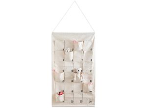 9010585676300 - X-Mas Adventskalender  Natur  Textil  71x123 cm  zum Befüllen Hängen  Dekoration Weihnachtsdekoration Winterdeko