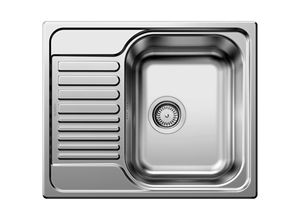 4020684483698 - Spüle tipo 45 s Mini aus Edelstahl 1 Becken + Abtropfbecken 605x50cm mit manueller Entleerung (516524) - Blanco