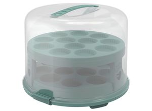 7610859239617 - Kuchentransportbox Fresh  Kunststoff  rund  345x26x355 cm  Reach DIN EN ISO 14001 DIN EN ISO 9001  lebensmittelecht Tragegriff 