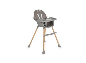3801005152667 - Kinderhochstuhl Biscotti 2 in 1 Kinderstuhl Anti-Rutsch-Füße Doppeltablett grau