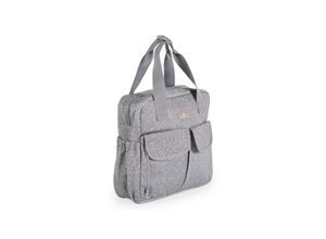 3800146272210 - Wickeltasche Mivida Clips Wickelunterlage Reißverschluss Schultergurte grau