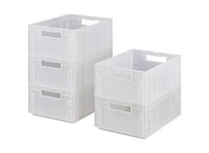 4251898828429 - Euro Box Serie MF 4170 aus PP Inhalt 146 L Durchfassgriff transluzent 5 Stück