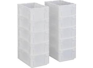 4251898828412 - Euro Box Serie MF 3120 aus PP Inhalt 52 L Unterfassgriff transluzent 10 Stück