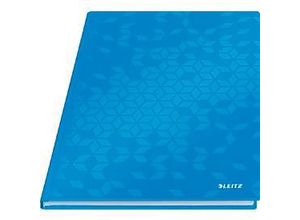 4002432399529 - Notizbuch WOW 4626-10-36 blau metallic A4 kariert 90g 80 Blatt 160 Seiten 4002432399529 Leitz
