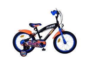 8715347316579 - Hot Wheels Kinderfahrrad 16 Zoll 105 - 120 cm Größe Mädchen Jungen Fahrrad Alter ab ca 4 Jahre mit Felgenbremsen