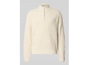 4068444501305 - Strickpullover mit Stehkragen und Reißverschluss