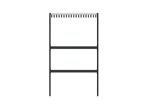 8713147551565 - Wandgarderobe Functionals TERTIO DV2 freistehend 38 Haken B 1000 mm Aluminium Stahl Kunststoff silber-dunkelgrau