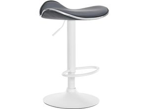 4255716313814 - Barhocker Shanghai Kunstleder grau Metall matt weiss