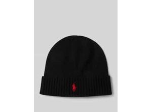 3616539352366 - Beanie mit Label-Stitching Modell MERINO