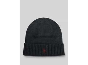 3616539352397 - Beanie mit Label-Stitching Modell MERINO