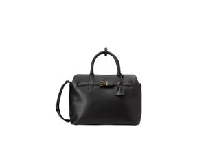 4059184154425 - Shopper GIGI Damen Gr B H T 37cm x 27cm x 14cm schwarz Glattleder MARC OPOLO ACCESSORIES unifarben Taschen Aktentasche Businesstasche mit abnehmbarem Lederanhänger