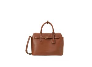 4059184154418 - Shopper GIGI Damen Gr B H T 37cm x 27cm x 14cm cognac Glattleder MARC OPOLO ACCESSORIES unifarben Taschen Aktentasche Businesstasche mit abnehmbarem Lederanhänger