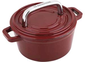 4029096078065 - Fleischtopf CARL SCHMIDT SOHN Alpen rot (dunkelrot) H7cm Ø14cm Töpfe Induktion