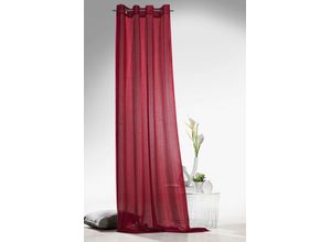 4005385140385 - Vorhang WECKBRODT Klara Gardinen Gr 245 cm Ösen 140 cm rot Ösen Gardine Ösenschal Gardine halbtransparent Wildseiten - Optik 4005385140385 - Vorhang WECKBRODT Klara Gardinen Gr 245 cm Ösen 140 cm rot Ösen Gardine Ösenschal Gardine halbtransparent Wildseiten - Optik