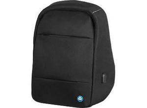4021068462001 - Laptop Rucksack Stop Ocean Plastic ANTIGUA RPET für 1 Notebook bis 156 & 1 Tablet Hauptfach & Reißverschlussfach USB-Ladeport Sicherheitsfach Recycling-PET schwarz