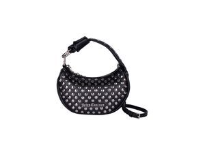 8056280829987 - Schultertasche JUICY COUTURE BLOSSOM STUDS S HOBO Damen Kinder Gr B H T 8cm x 16cm onesize schwarz Leder Taschen Schultertasche Damen Mini Bag Handtasche Fashion Lifestyle Sale