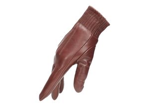 4260478661752 - Lederhandschuhe PEARLWOOD MIMI Damen Gr 75 marroon Lammleder unifarben Handschuhe weiches Fleecefutter Temperaturregulierend