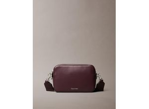 8721187254513 - Mini Bag CALVIN KLEIN WEBBING DOUBLE STRAP CAMERA BAG Damen Gr B H T 18cm x 12cm x 5cm fudge Lederimitat unifarben Taschen Schultertasche Henkeltasche Umhängetasche