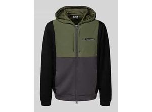 8033995891720 - Sweatjacke mit Viskose-Anteil im Colour-Blocking-Design