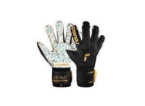 4060485474228 - Torwarthandschuhe REUSCH Attrakt Freegel Fusion Ortho-Tec Damen Gr 10 gold (schwarz goldfarben) 59% Elastodien 27% Polyamid 9% Polyester 5% Polypropylen mehrfarbig sportlich Handschuhe mit Evolution Negative Cut