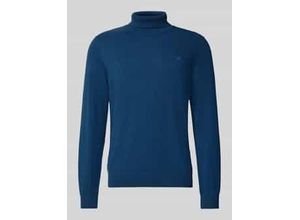 4066718570156 - Rollkragenpullover mit Label-Stitching
