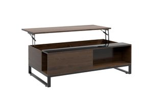 4255633529183 - Homcom - Couchtisch Beistelltisch mit Höhenverstellbarer Platte Sofatisch mit Stauraum Kaffeetisch im Moderndesign für Wohnzimmer Büro Stahl