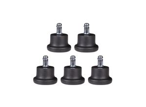 4251745764153 - Bürostuhl Gleiterset Hochabriebfest 55 mm Höhe 100% Polyurethan Schwarz für verschiedene Bodenbeläge