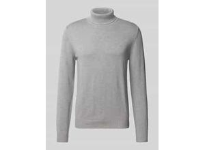 4069469675392 - Slim Fit Pullover mit Woll-Anteil in Strick-Optik