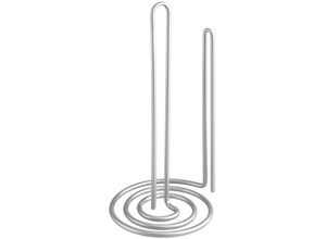 8002523649409 - Küchenrollenhalter METALTEX My-Roll silber (silberfarben) H32cm T14cm Metall Küchenrollenhalter mit exklusiver Polytherm-Beschichtung im Silbermetallic-Look 8002523649409 - Küchenrollenhalter METALTEX My-Roll silber (silberfarben) H32cm T14cm Metall Küchenrollenhalter mit exklusiver Polytherm-Beschichtung im Silbermetallic-Look