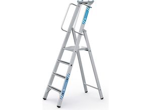 4003866416332 - Alu-Stehleiter mit großer Plattform mit beidseitigem Handlauf zum Selbstanbau 4 Stufen ZARGES