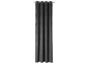 4005414236287 - Ösenschal Emboss  Anthrazit  Textil  Uni  140x250 cm  Wohntextilien Gardinen & Vorhänge Fertiggardinen Ösenschals