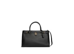 8721222022008 - Tragetasche TOMMY HILFIGER AMERICAN ICON TOTE LEATHER Damen Gr B H T 39cm x 24cm x 17cm schwarz Leder Taschen Damen Handtasche Schultertasche mit TH-Schloß-Schmuckelement Topseller 8721222022008 - Tragetasche TOMMY HILFIGER AMERICAN ICON TOTE LEATHER Damen Gr B H T 39cm x 24cm x 17cm schwarz Leder Taschen Damen Handtasche Schultertasche mit TH-Schloß-Schmuckelement Topseller