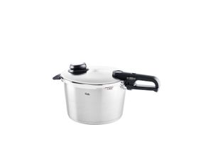 4009209379791 - Schnellkochtopf FISSLER Vitavit premium Edelstahl 8 L Ø 26 cm Töpfe Gr Ø 26 cm silberfarben Schnellkochtöpfe Dampfkochtopf Einstellbare Kochstufen und Abdampfen Induktion